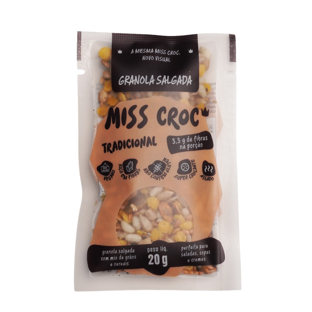 GRANOLA SALGADA SABOR TRADICIONAL - KIT SACHÊS 140G – Miss Croc