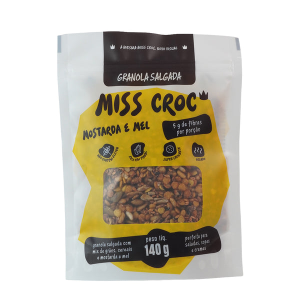 Granola Mostarda & Mel – Pouch 140 g | Miss Croc