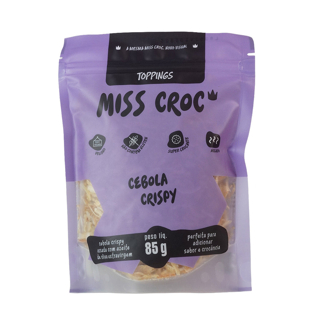 CEBOLA CRISPY ASSADA - POUCH 85G Crocância e Sabor – Miss Croc